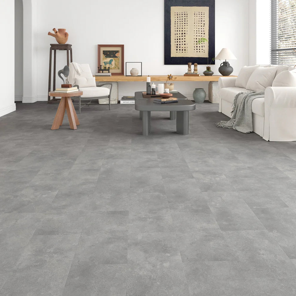 Concrete Stone - 5mm Embossed Purecoat Rigid Core Vinyl Flooring – YS ...