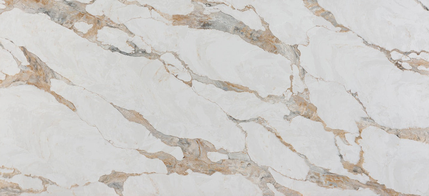 Calacatta Bronzite Quartz Worktop – YS Tiles & Bathroom | Harrow