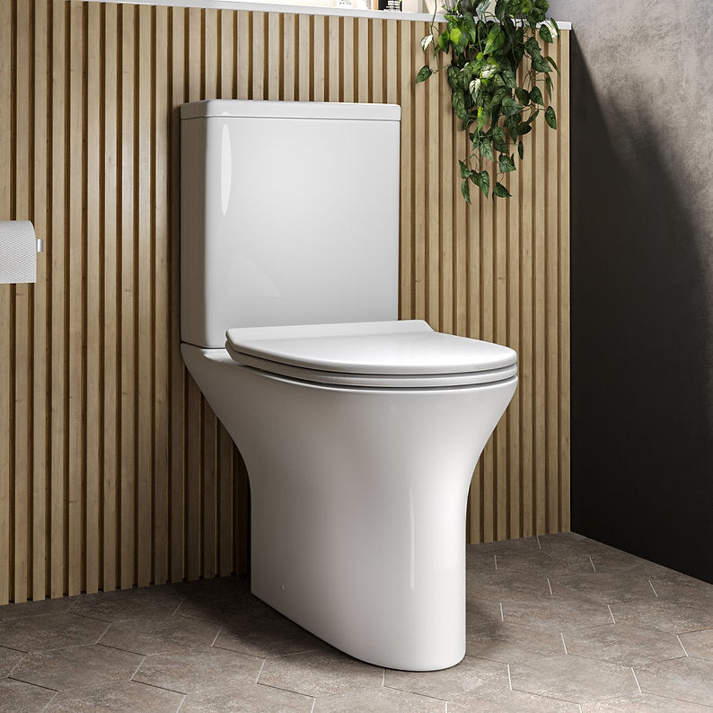Nano Open Back Close Coupled Round Toilet – YS Tiles & Bathroom | Harrow